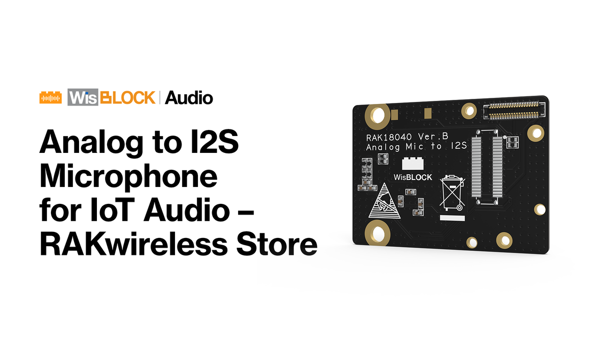Analog To I2s Microphone For Iot Audio Low Power Consumption