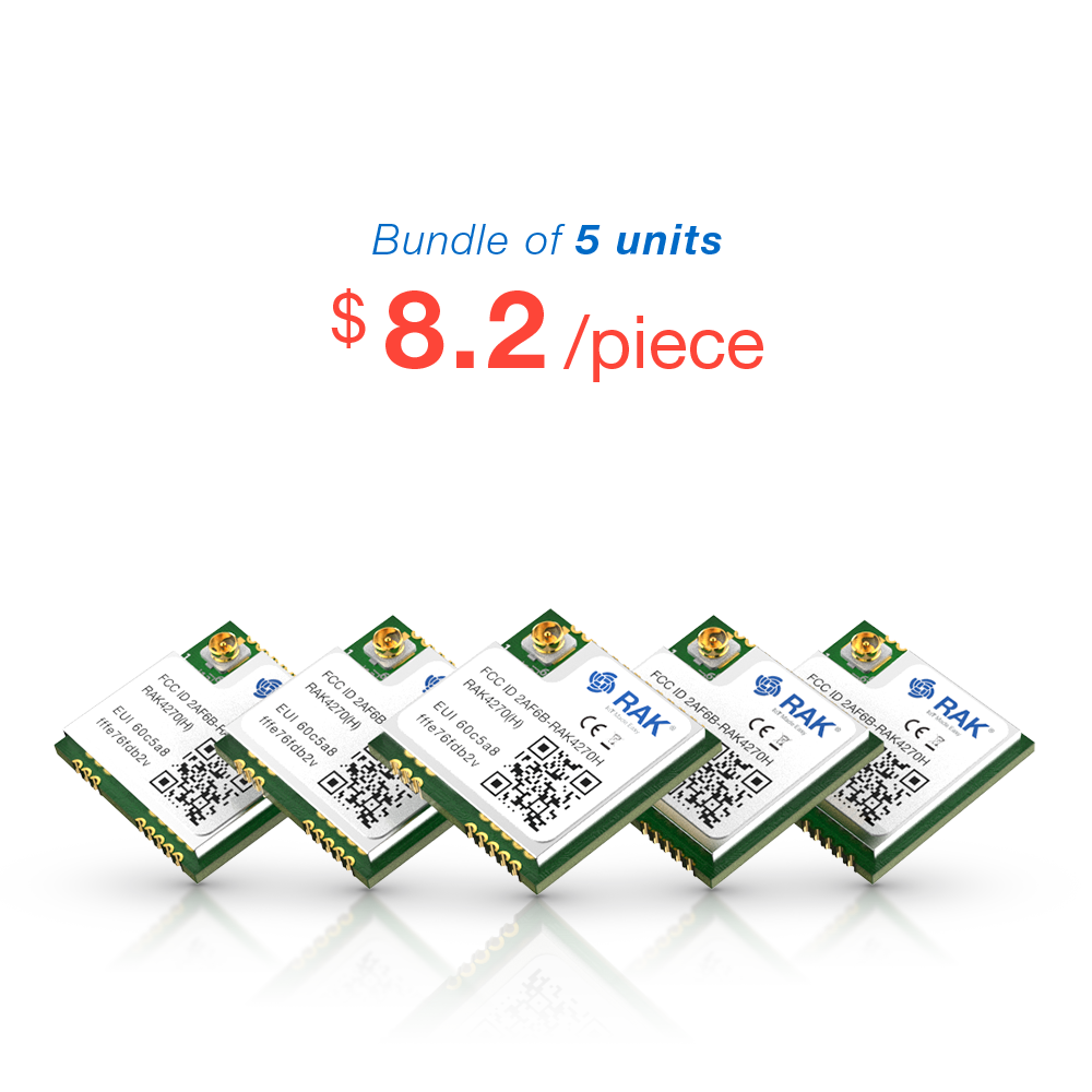RAK4270 SX1262 LoRaWAN Module | STM32L071 Ultra Low Power MCU Module