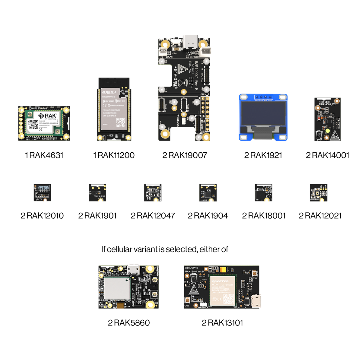 IoT Starter Kit with Different Sensors and Displays for LoRaWAN, NB-IoT ...